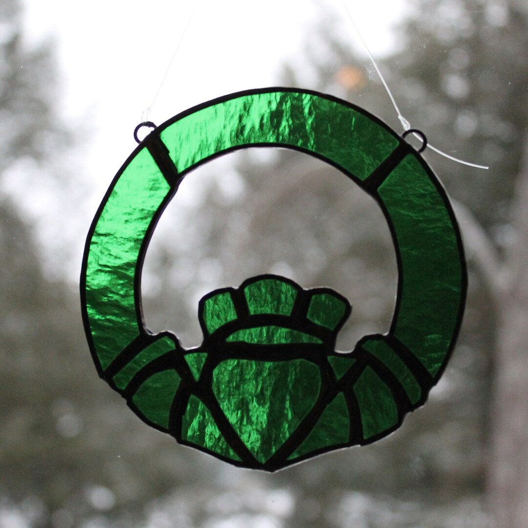 Stained Glass Claddagh - Etsy