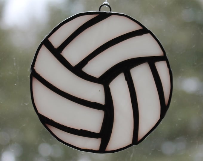Stained Glass Volleyball, Football, Basketball, Baseball - Etsy