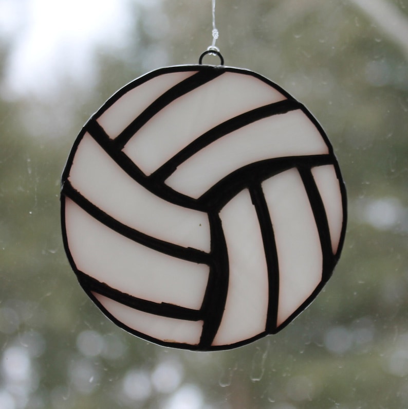Stained Glass Volleyball, Football, Basketball, Baseball - Etsy