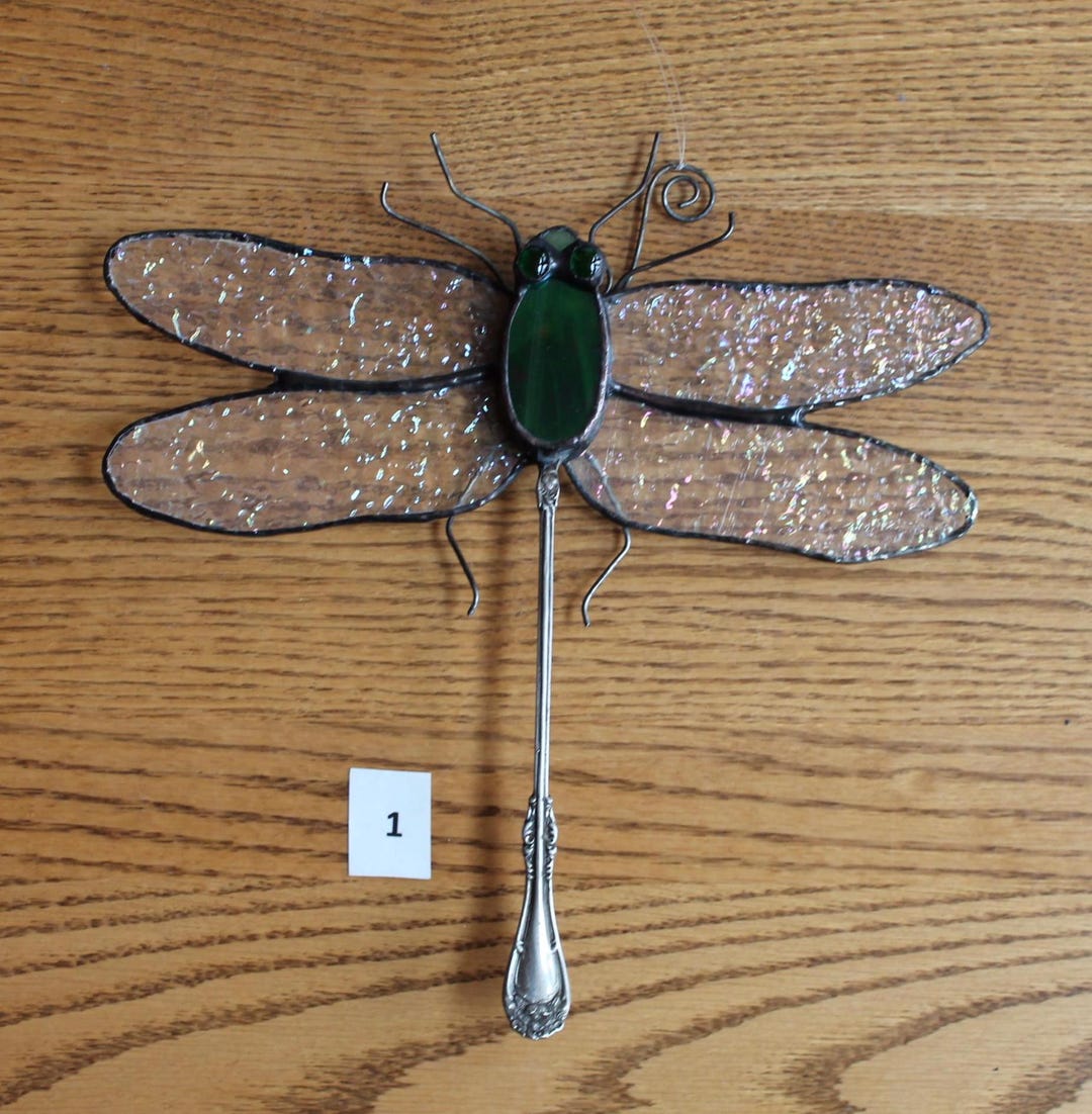 Stained Glass Antique Spoon Dragonfly - Etsy