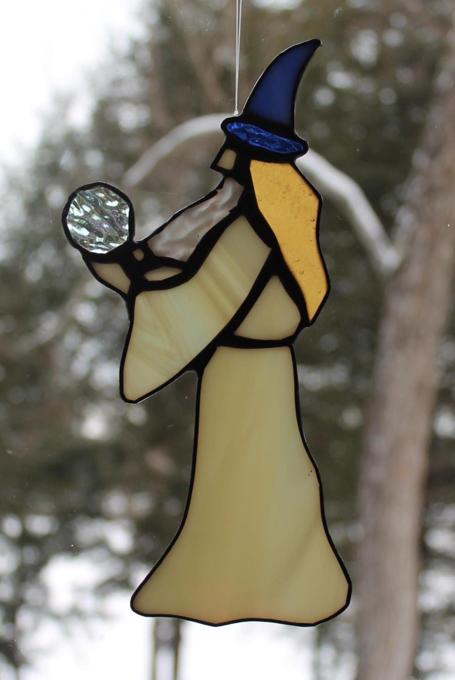 Stained Glass Wizard With Orb - Etsy