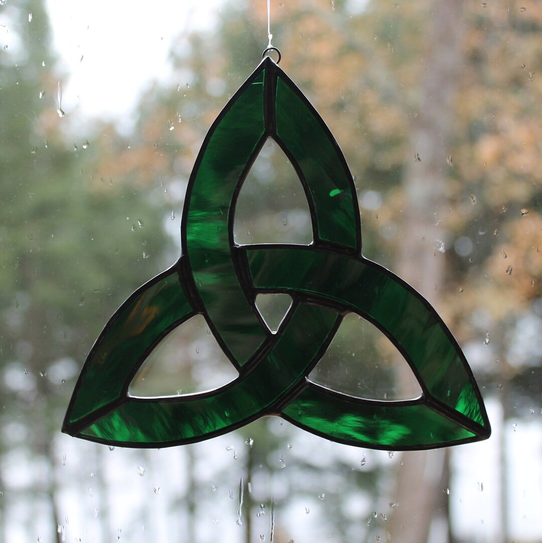 Stained Glass Celtic Trinity - Etsy