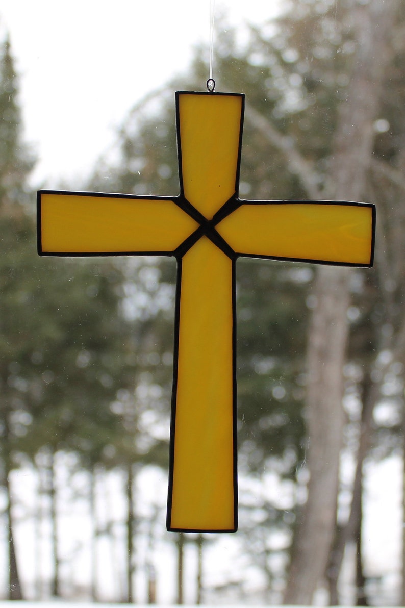 Stained Glass Simple Cross | Etsy