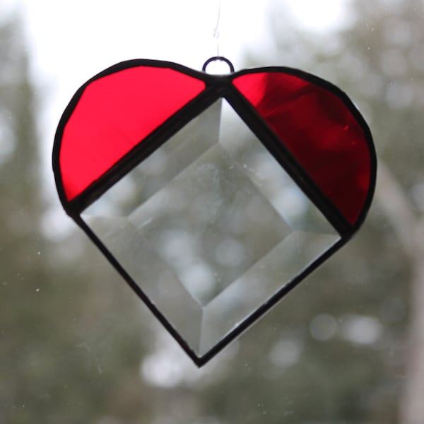 Beveled Glass Heart - Etsy
