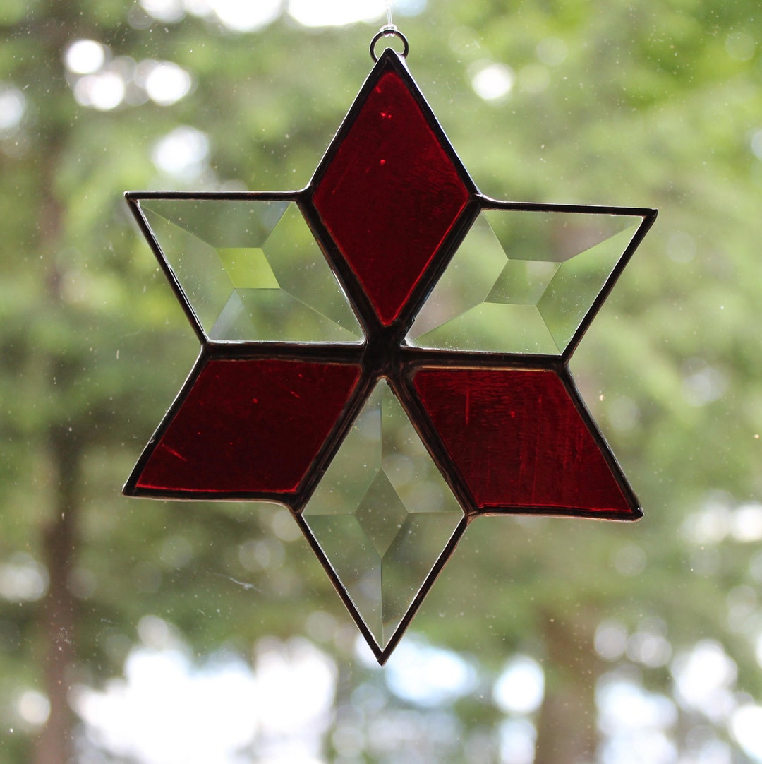 Stained Glass Bevel Star Suncatcher - Etsy