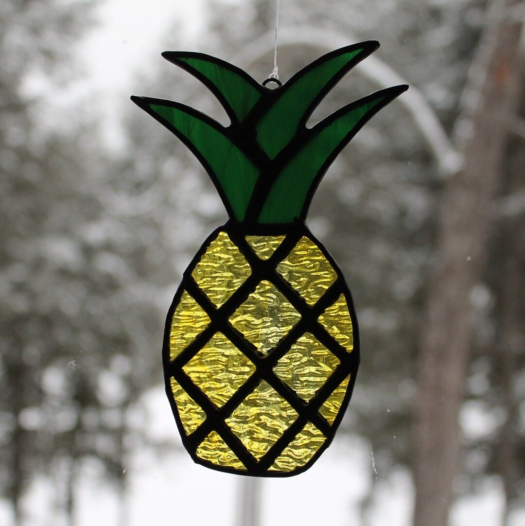 Stained Glass Pineapple - Etsy