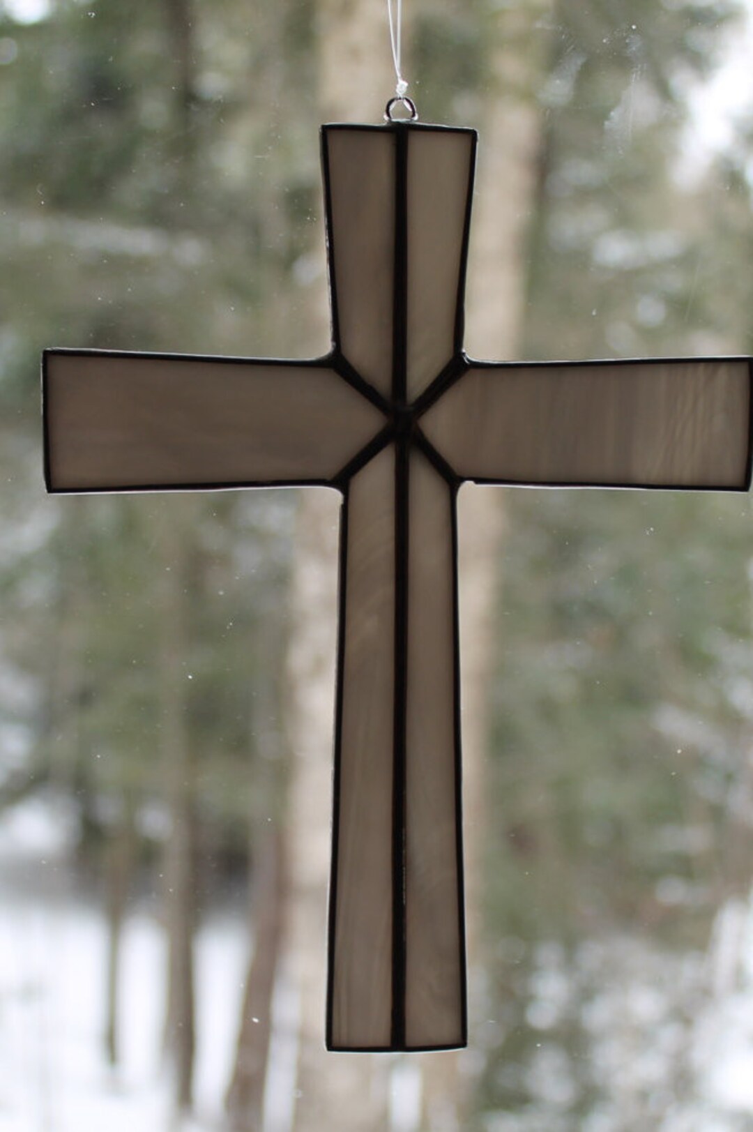 Stained Glass Simple Cross - Etsy