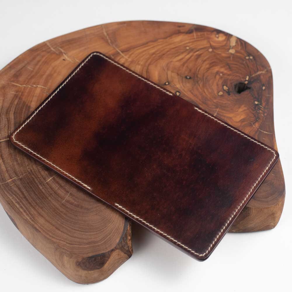 Horween Shell Cordovan Card Wallet / Cordovan Leather Compact - Etsy