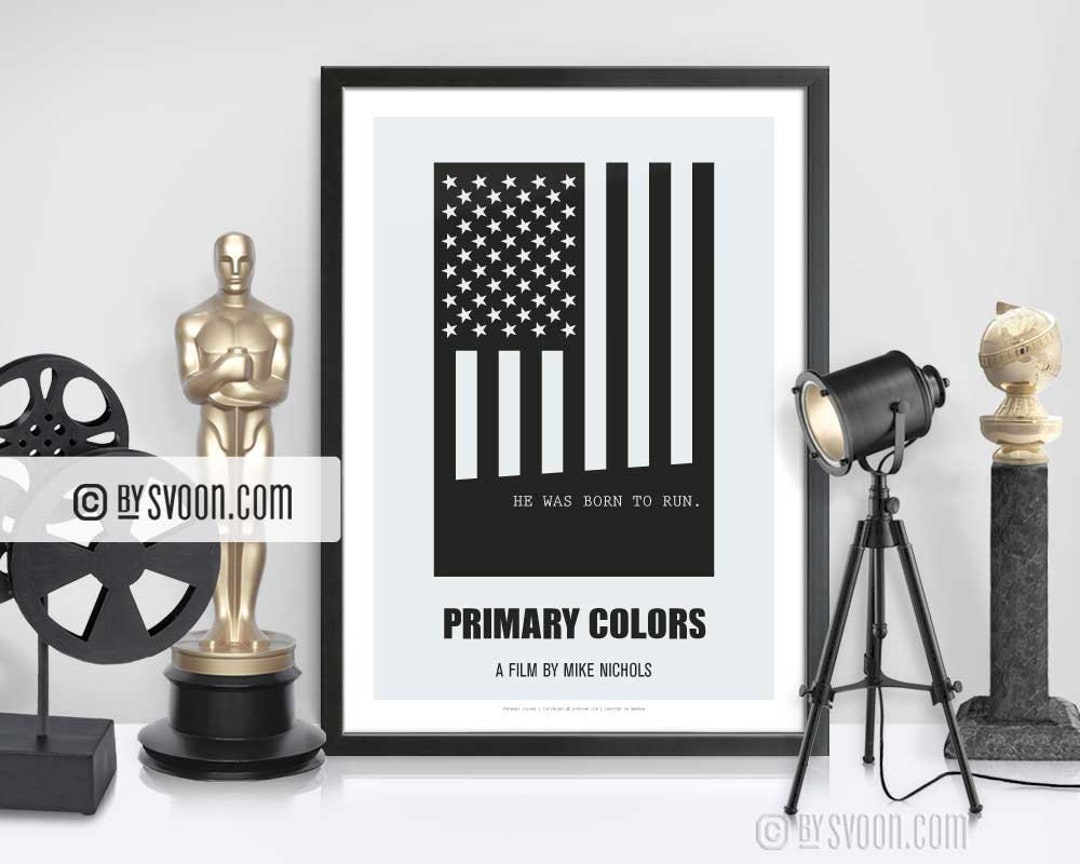 Primary Colors Print, Alternative Movie Poster, US Flag, Stars and ...