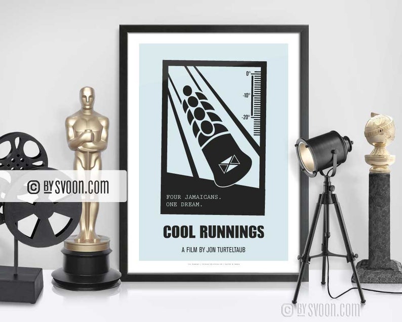 Cool Runnings Print, Alternative Movie Poster, Jamaica Bobsleigh Team ...