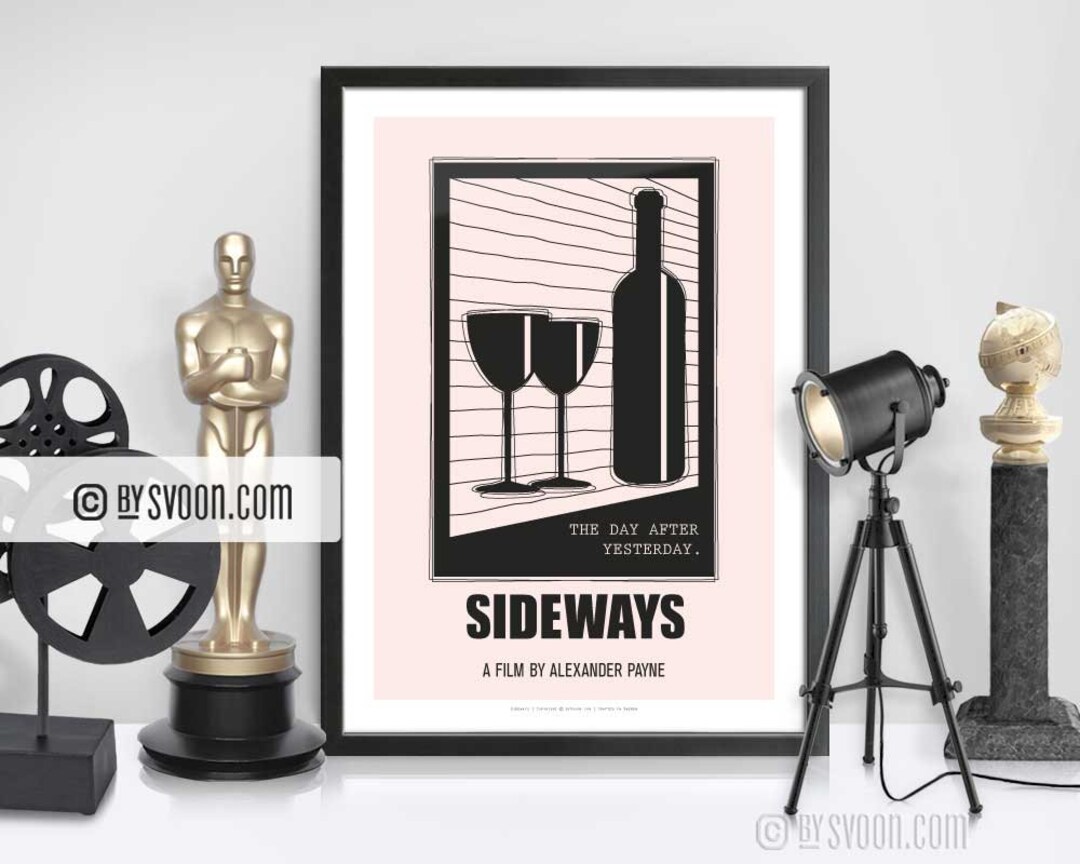 Sideways Print, Alternative Movie Poster, Minimal Movie Art, Wine ...