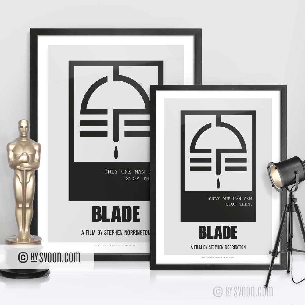 Blade Print, Alternative Movie Poster, Vampire Hunter, Bloodthirst ...