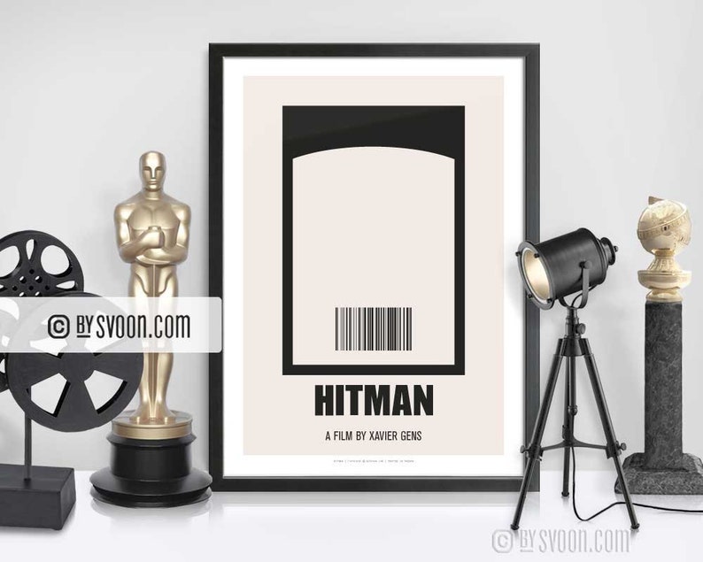 Hitman Print, Alternative Movie Poster, Barcode 47, Codename, Shaven ...