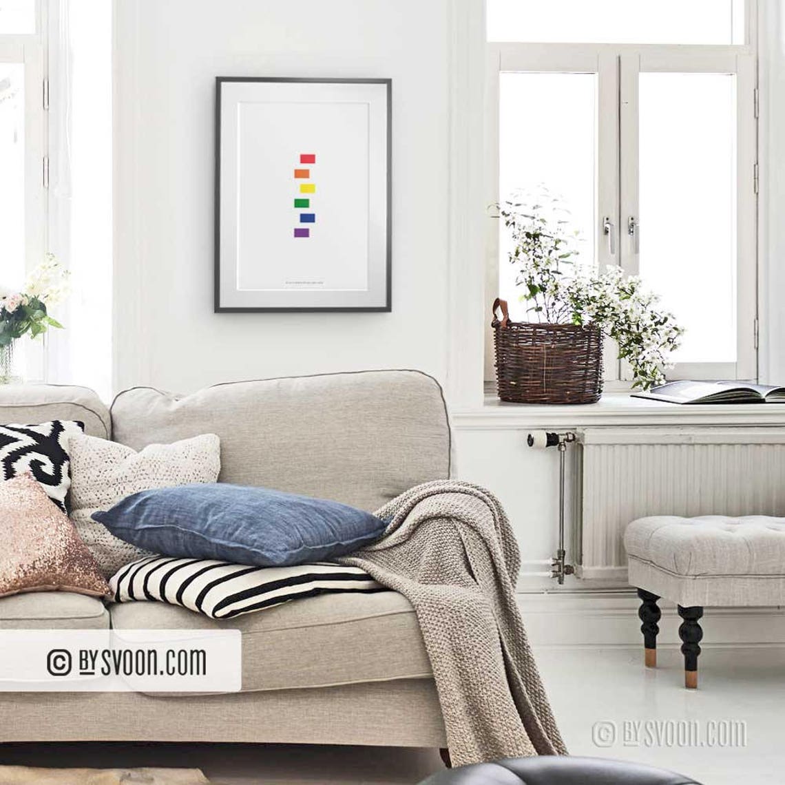 Gay Pride Print LGBTQ Minimal Design Wall Decor Rainbow - Etsy