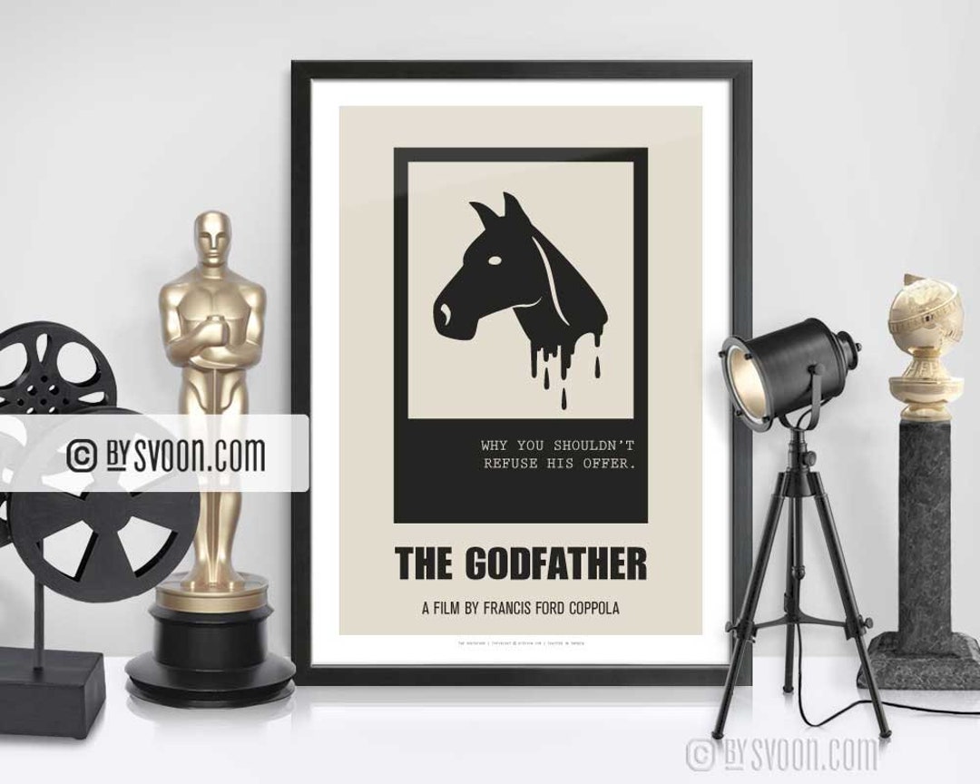 The Godfather Print, Horse Head, Alternative Movie Poster, Minimal ...