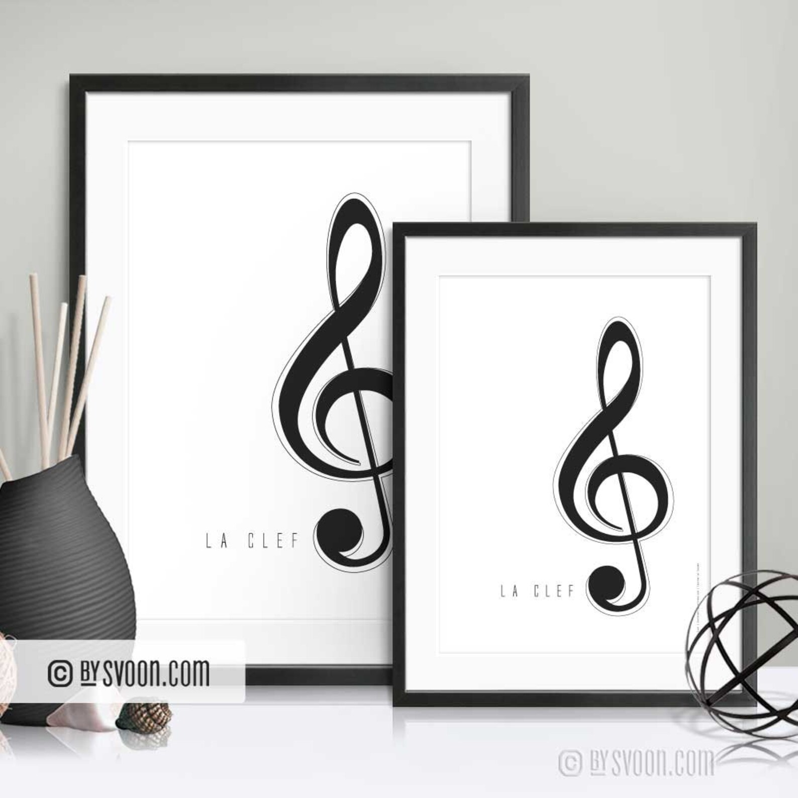 La Clef Print Music Poster Treble Clef G-clef Music - Etsy UK