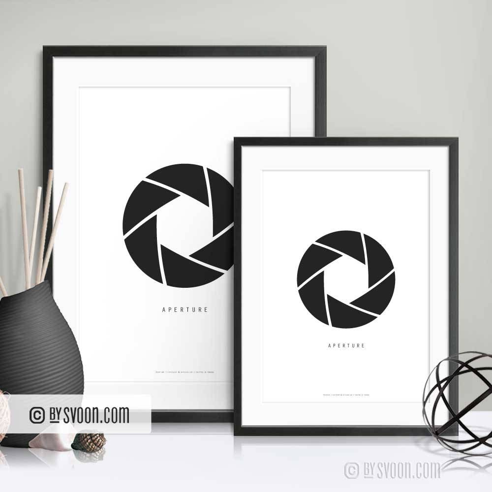 Aperture Print, Symbol Print, Minimal Wall Art, Camera, Optical ...