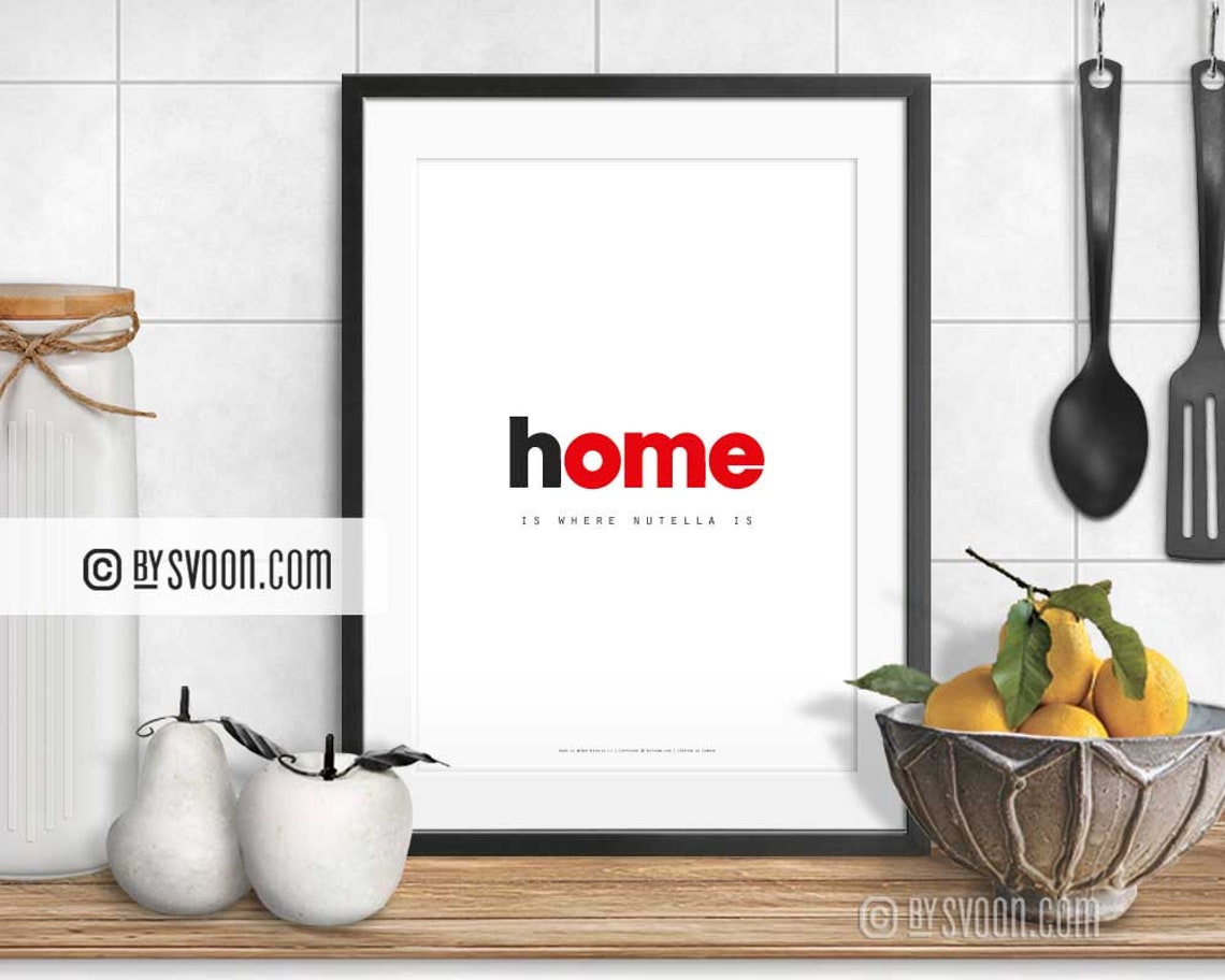 Home Print, Kitchen Decor, Typography Design, Text Print, Digital Art ...