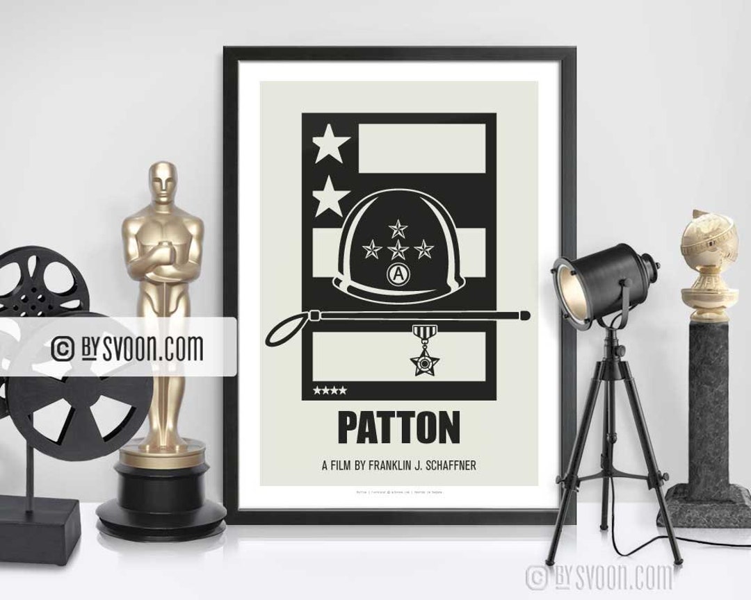 Patton Print Alternative Movie Poster WW2 Army Medal - Etsy