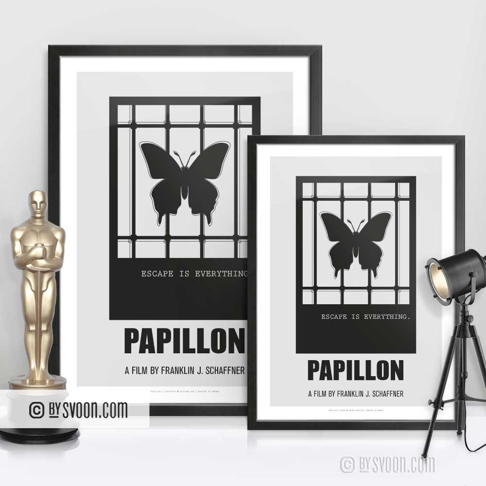 Papillon Print Alternative Movie Poster Butterfly Tattoo - Etsy