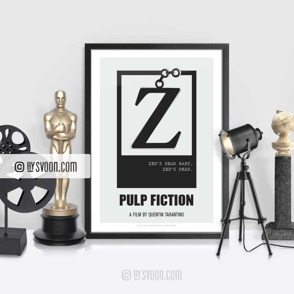 Set of 3 Movie Posters, Pulp Fiction Collection, Bring Out the Gimp ...