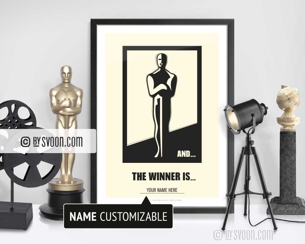 Movie Award Print, Customizable, Alternative Movie Poster, the Winner ...