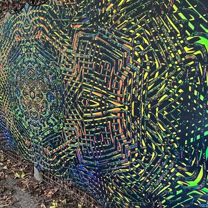 UV Blacklight Backdrop Glow in the Dark Tapestry for Psychedelic Party ...