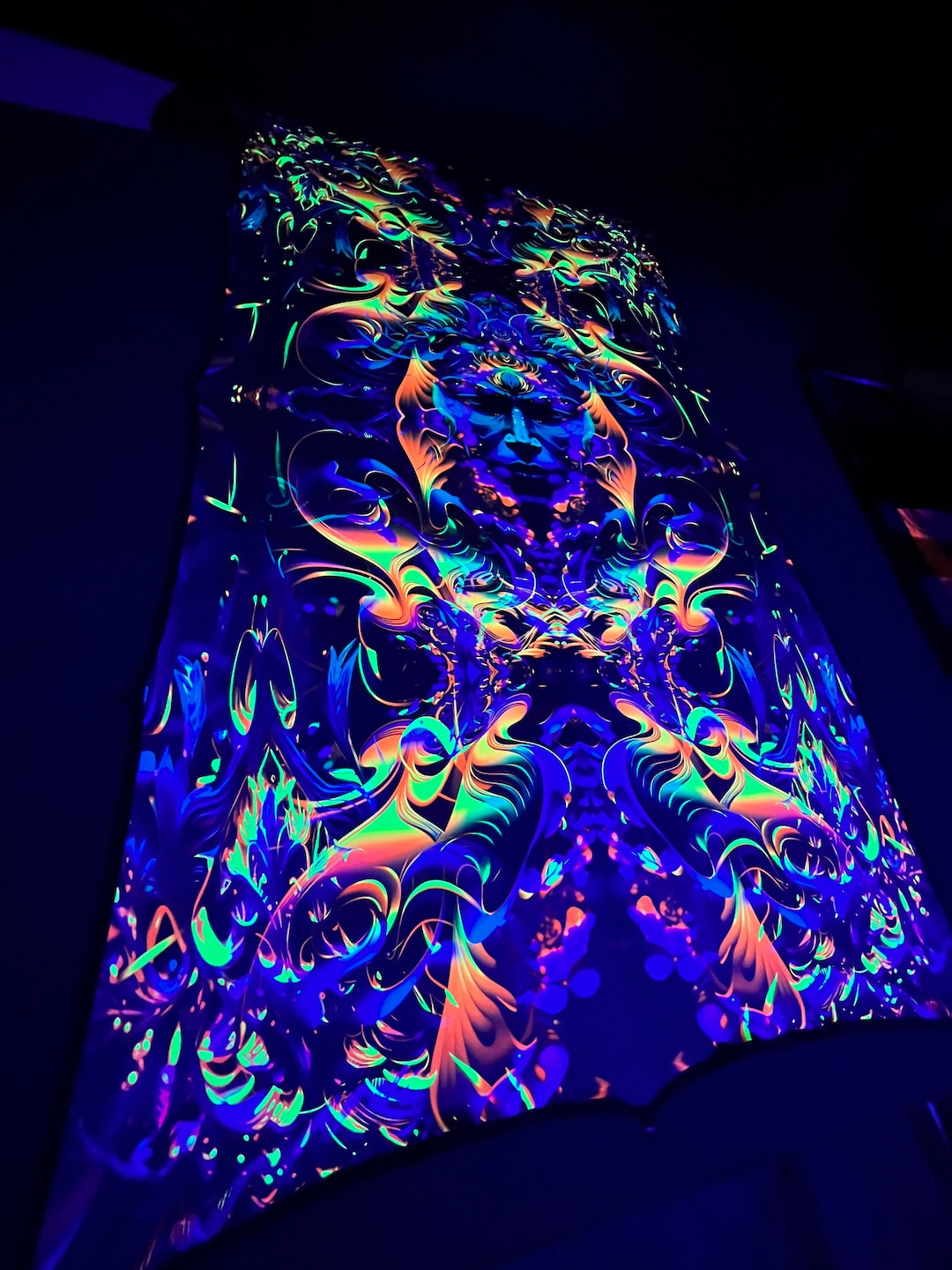 Flaming Art Print on Lycra Psychedelic Canvas UV: Sacred Geometry and ...