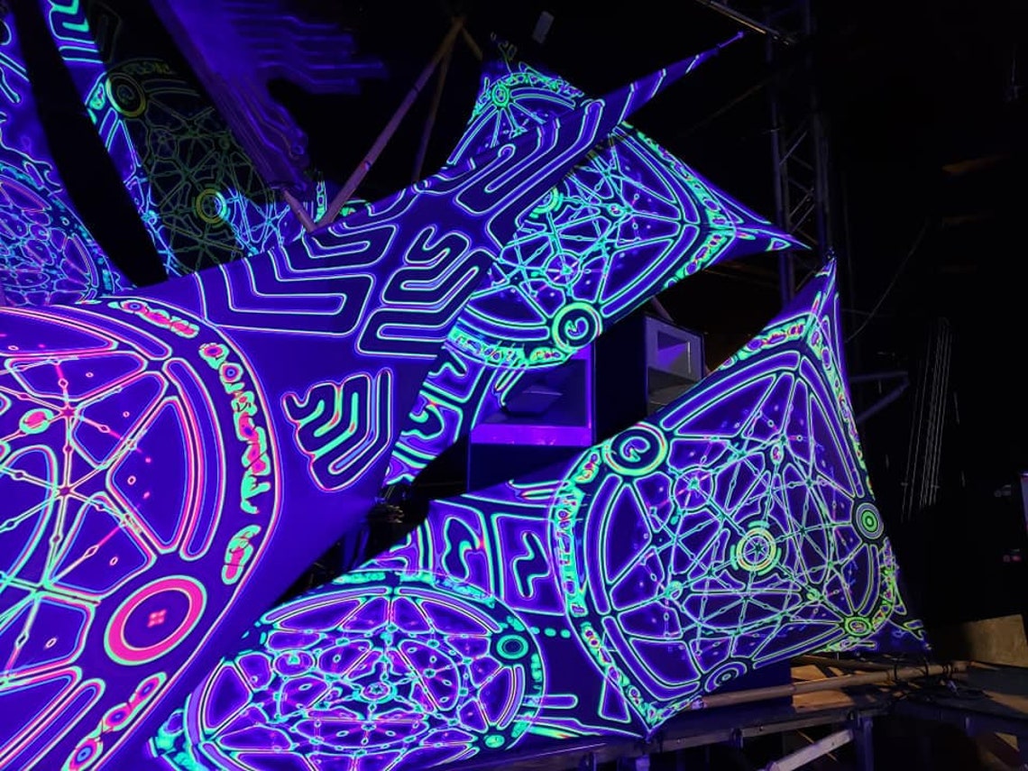 Psychedelic Decoration Stage Metatron Uv-reactive Festival | Etsy