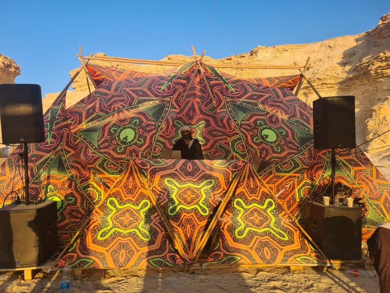 Fractalius Eye Uv-reactive Psychedelic Stage Design – Trippy Festival ...