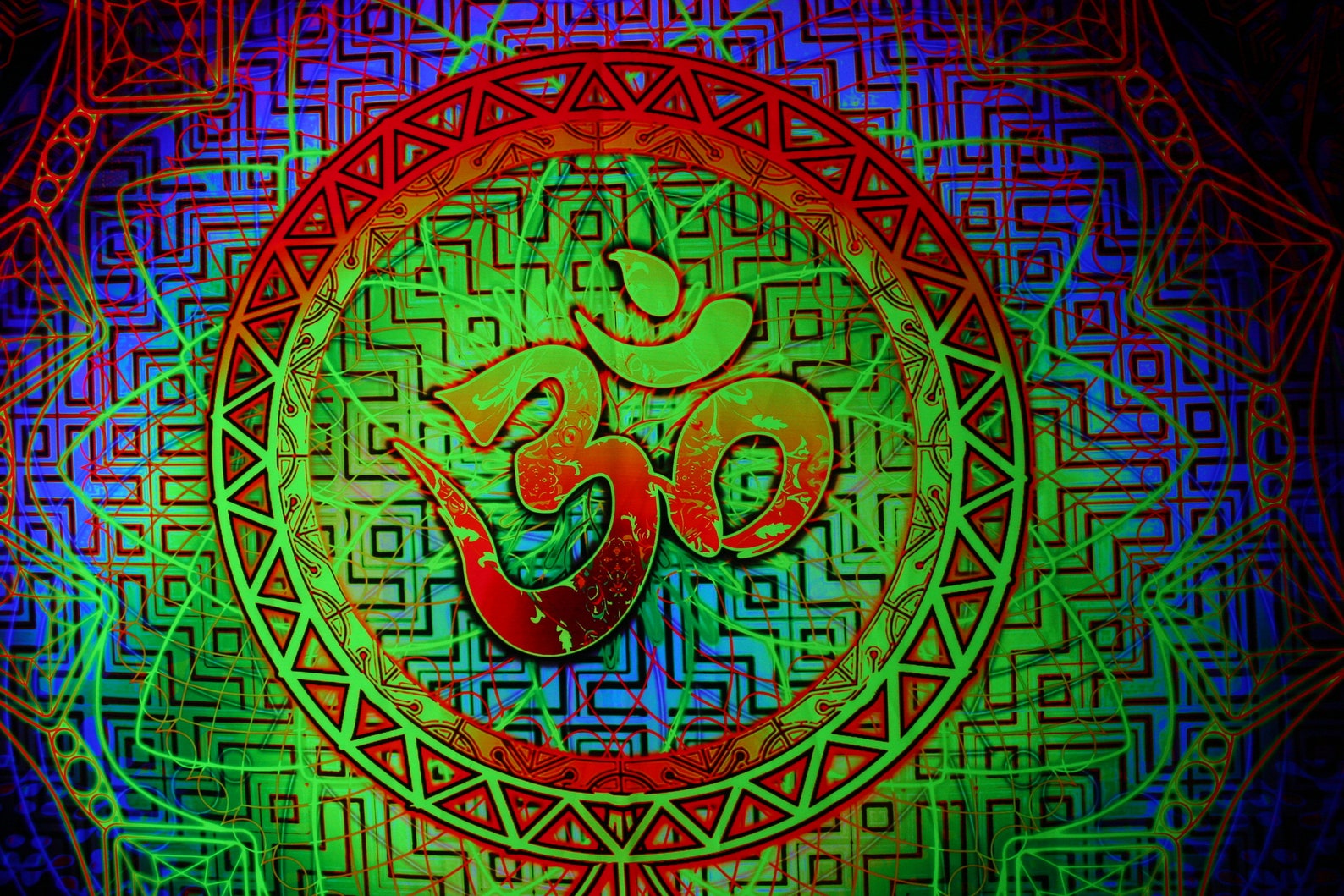 Uv Backdrop OHM Uv Reactive Trippy Tapestry Glow Party - Etsy