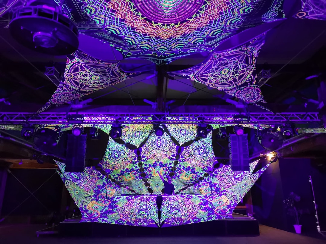 Uv-reactive Dj Stage Sacral Eyes 2 Canopy Metatron Psychedelic ...