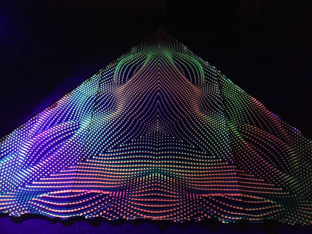 Neon Sign Art DJ Stages, LYCRA Triangle Print 3D Installation ...