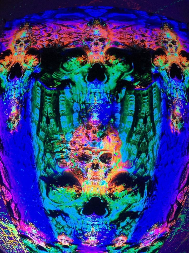 Uv Backdrop SСULL Uv Reactive Uv Tapestry Fabric Poster - Etsy