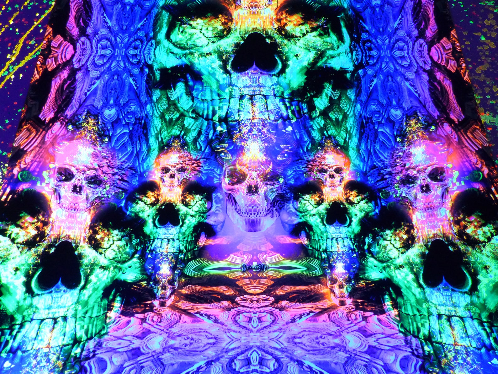 Uv Backdrop SСULL Uv Reactive Uv Tapestry Fabric Poster - Etsy