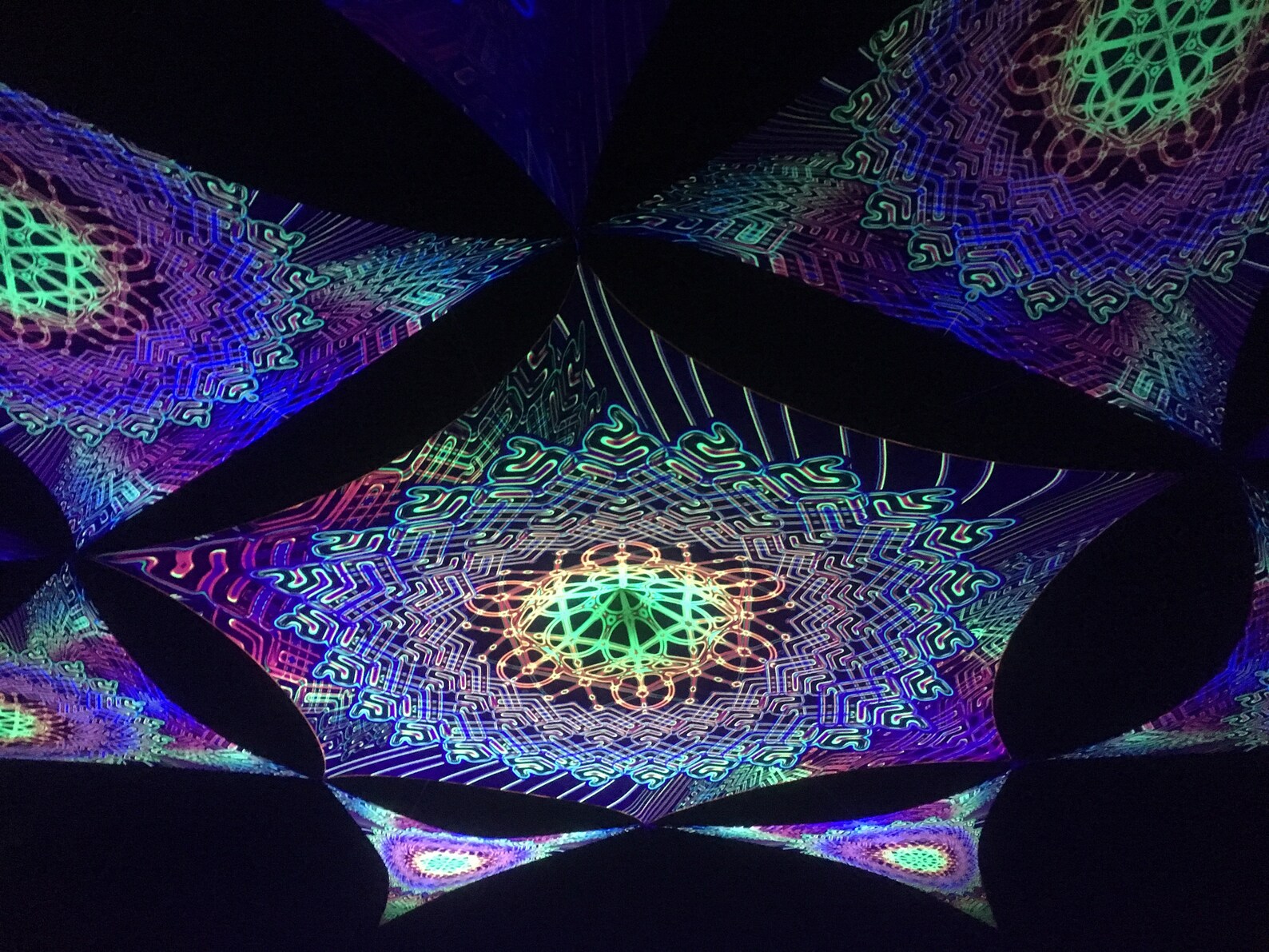 Uv-reactive Canopy Decor Flower of Life Ceiling - Etsy Canada