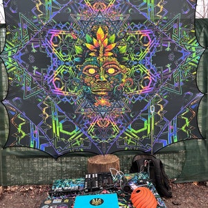 Art Print on Lycra Sacral Medicine - Psychedelic Canvas UV Spiritual ...