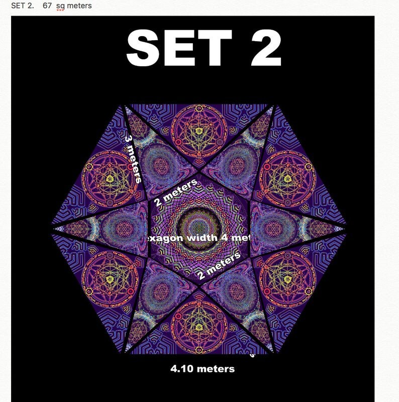 Psychedelic Decoration Stage Metatron. Uv-reactive Festival - Etsy
