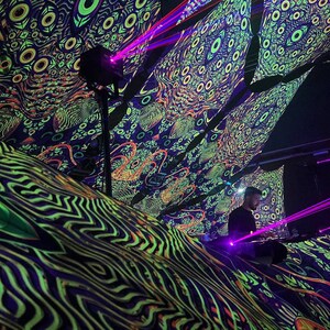 Uv-reactive Dj Stage Sacral Eyes + 2 Canopy - Psychedelic Fluorescent ...