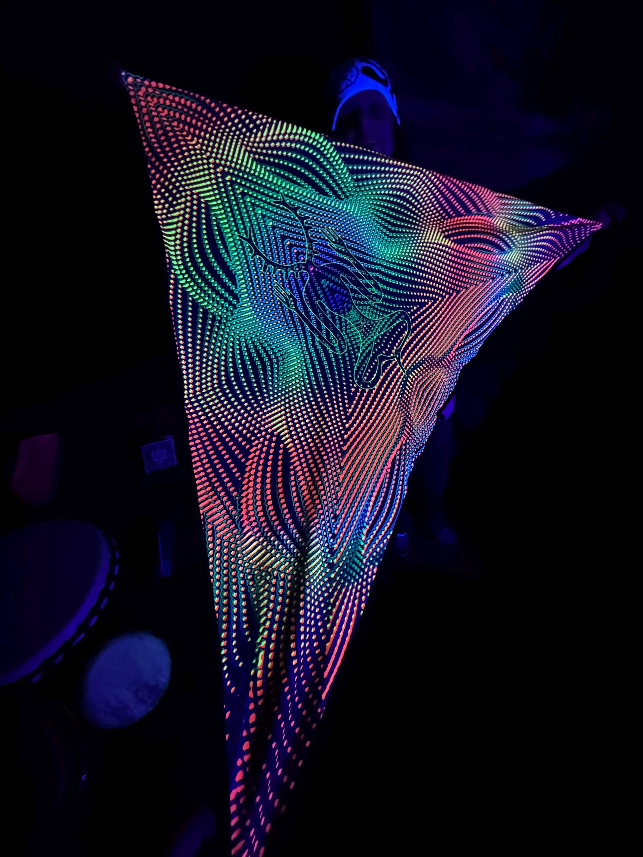Glow in the Dark Mesh Triangle for DJ Booth 3D Print Installation ...