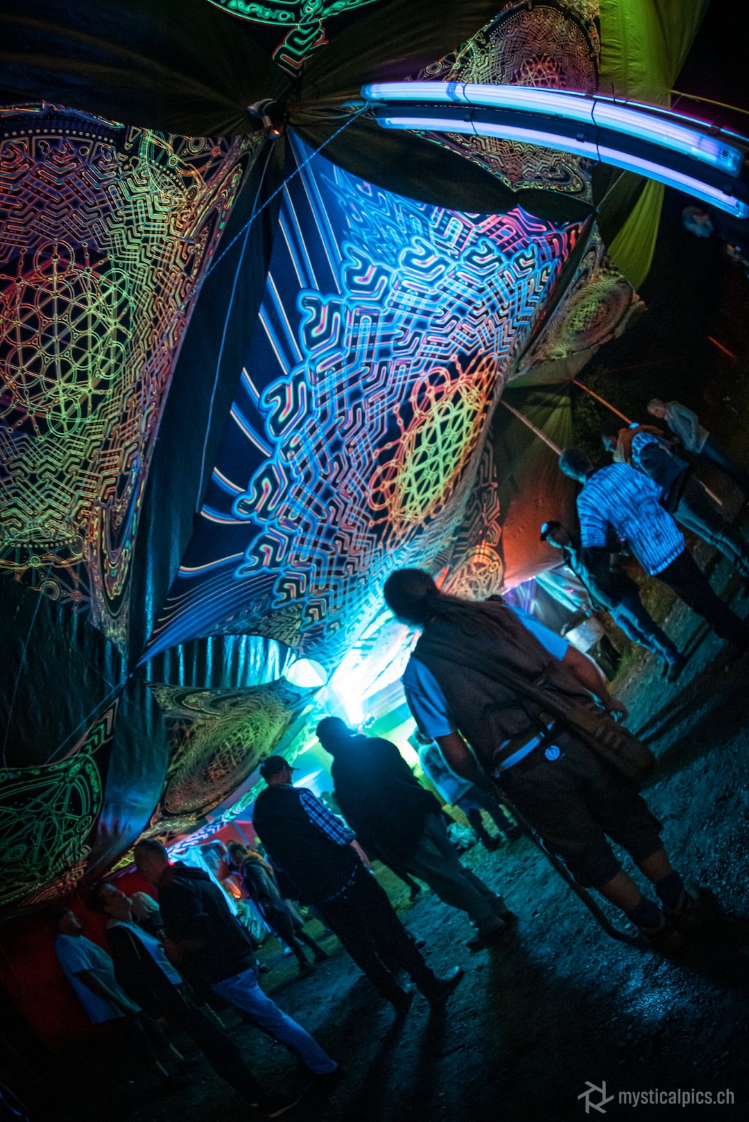 10x10m Uv-reactive Ceiling Decor Set, Flower of Life, Psychedelic ...