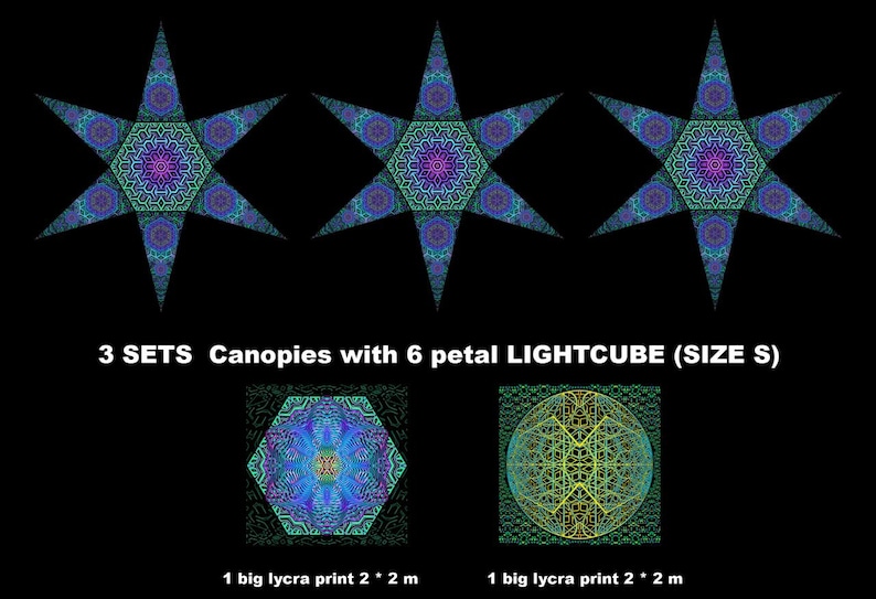 Uv-reactive DJ Stage Set – Psychedelic Backdrop, Blacklight Canopy - Etsy
