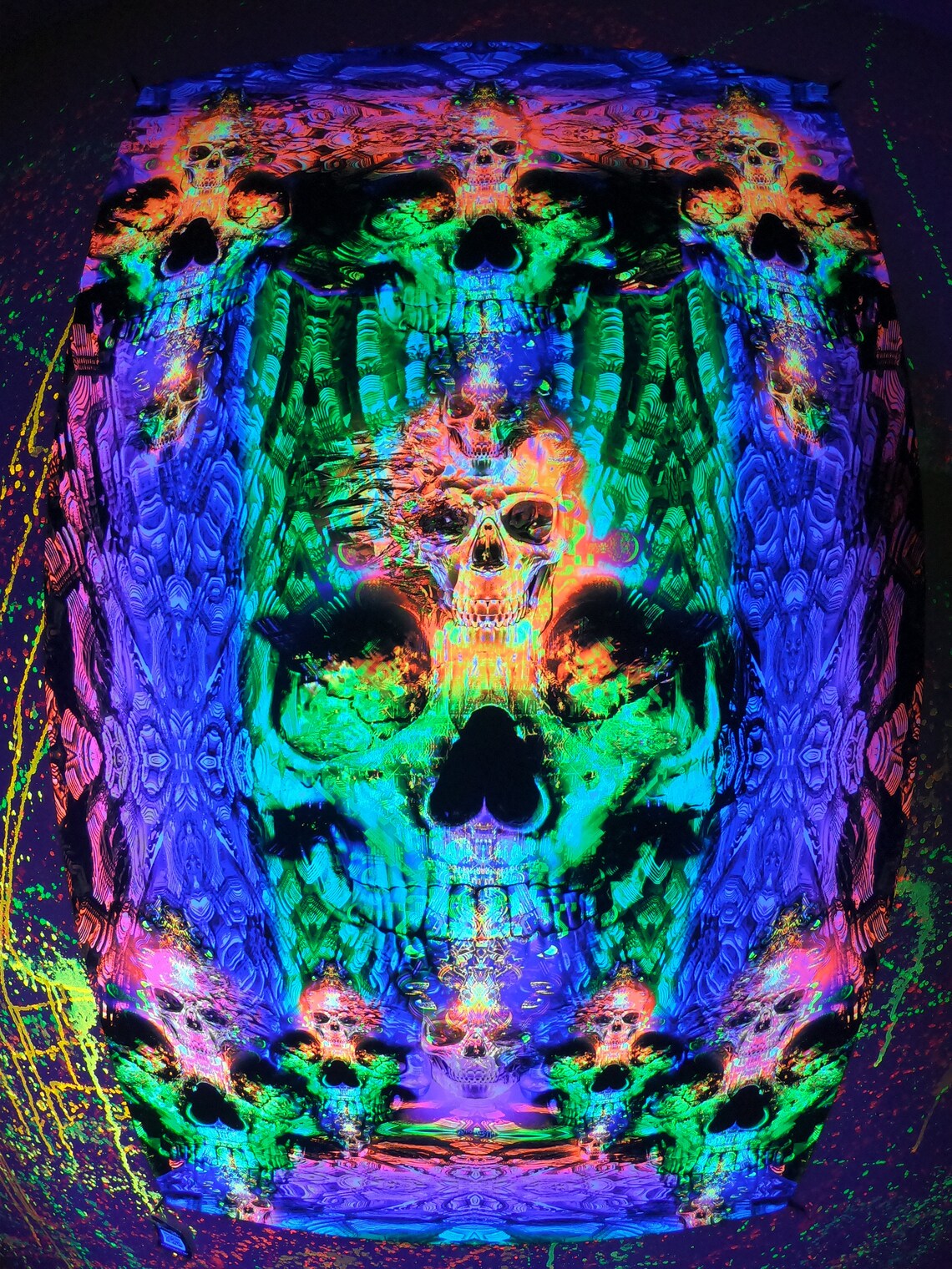 Uv Backdrop SСULL Uv Reactive Uv Tapestry Fabric Poster | Etsy