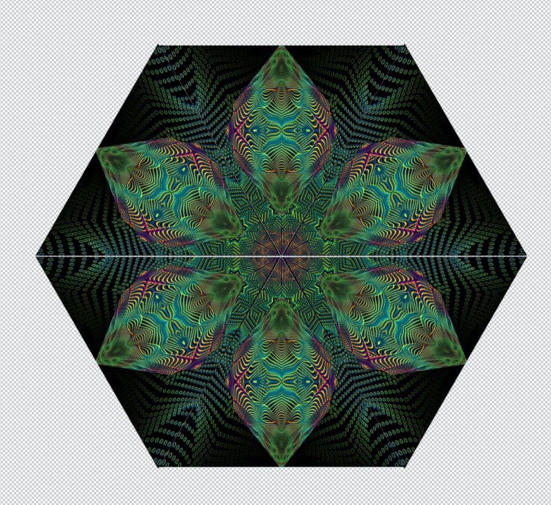 Festival Canopy UV Reactive Fluorescent Fractal Triangle Tapestry ...