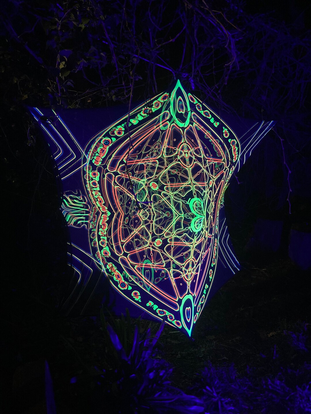METATRON Orange 2 Layers Mesh Print Installation, Blacklight Spiritual ...