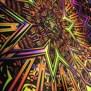 Uv-reactive Backdrop, Sunflower Art, Fluorescent Tapestry, Psychedelic ...