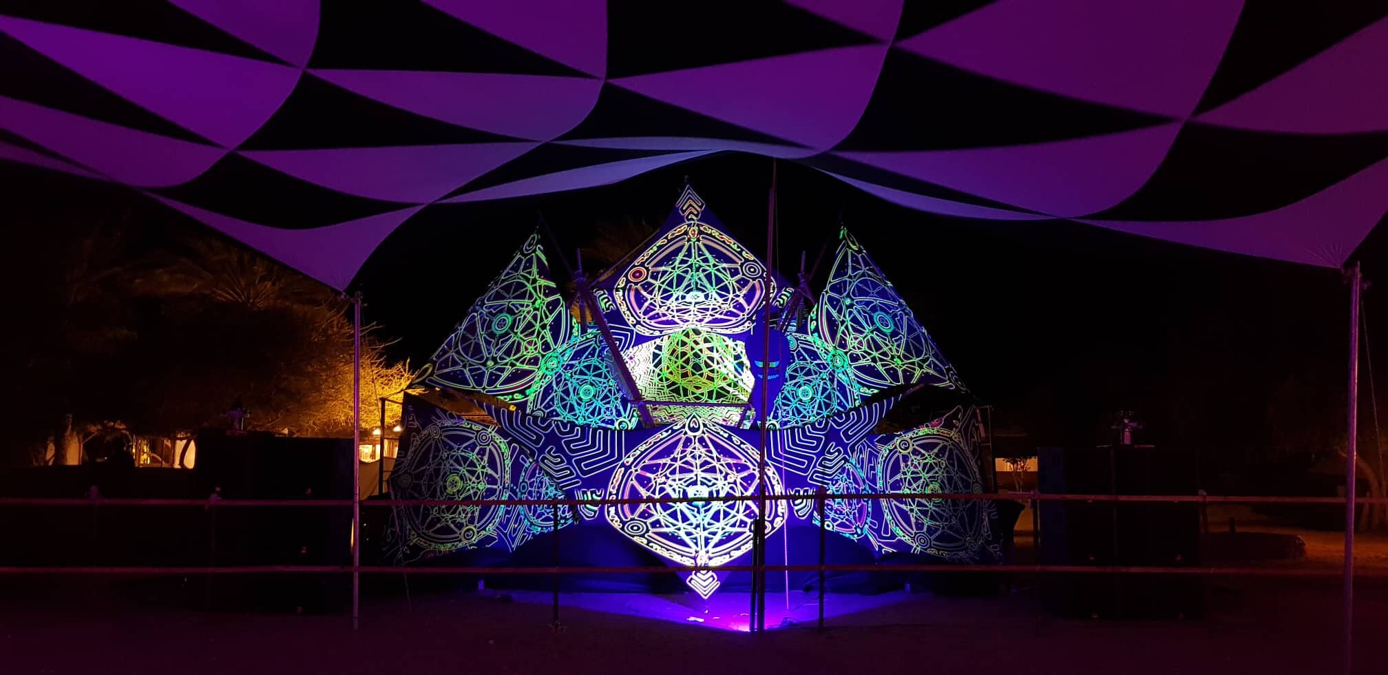 Psychedelic Decoration Stage Metatron. Uv-reactive Festival - Etsy