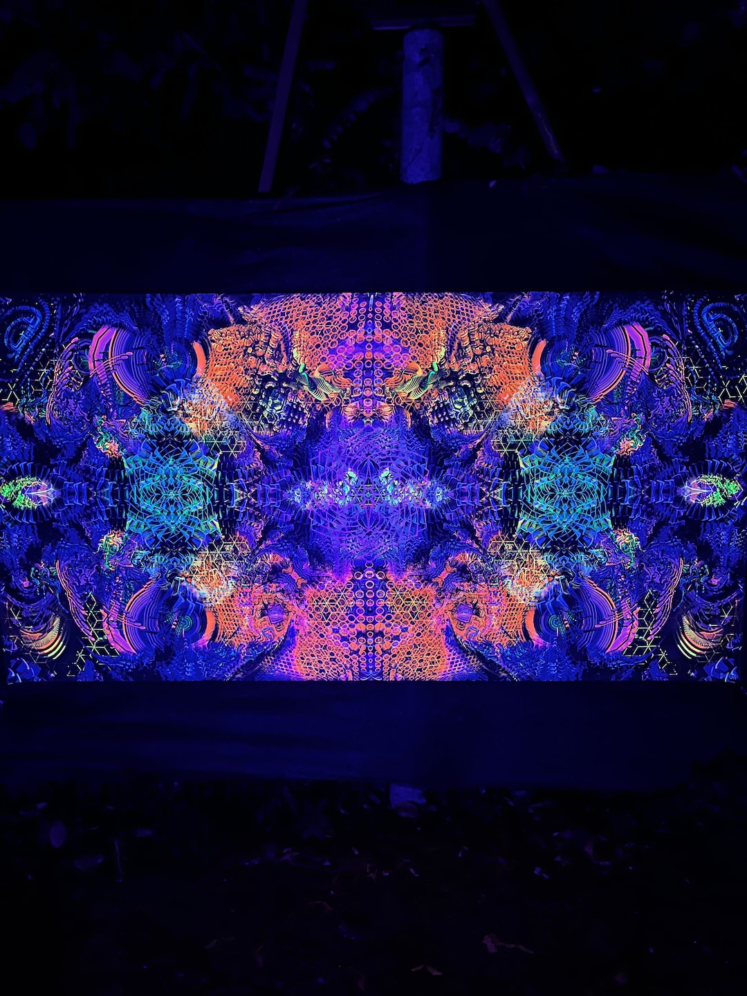 Uv-reactive Backdrop Fluorescent Tapestry Visionary Psychedelic Art ...