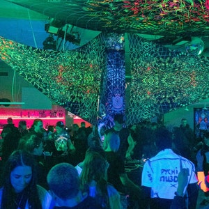 UV Reactive Psychedelic Hexagon, Blacklight Festival Canopy - Trippy ...
