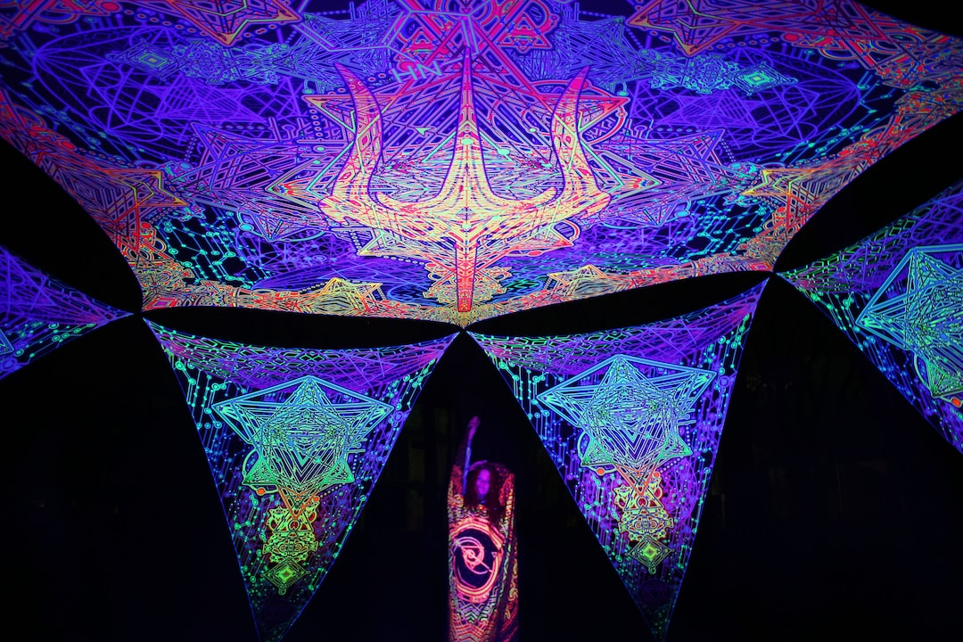 10x10 M Uv-reactive Psychedelic Ceiling Decoration, Trishul Shiva Small ...